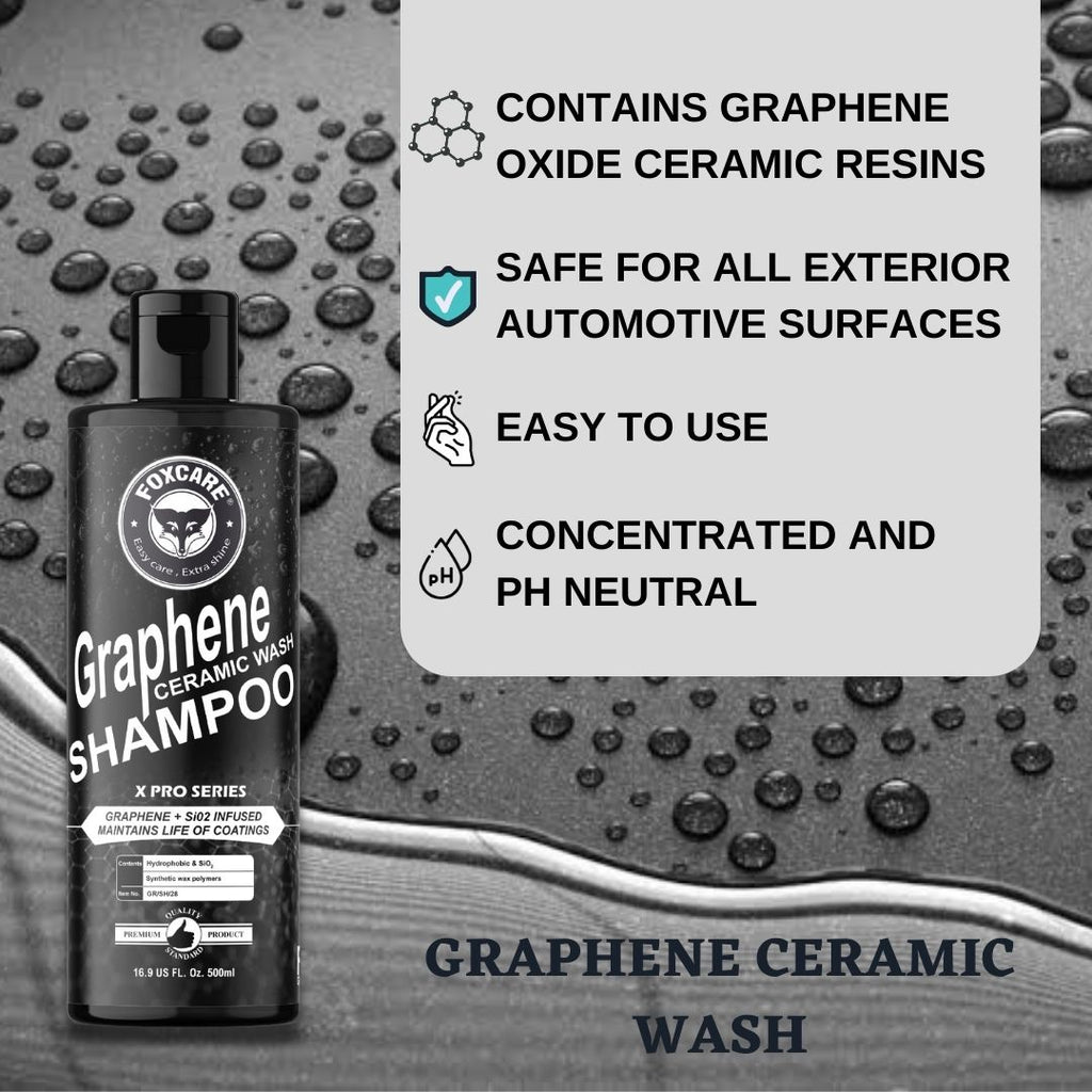 Foxcare Graphene Ceramic Car Shampoo - Foam Car Wash - Adds Hydrophobi ...